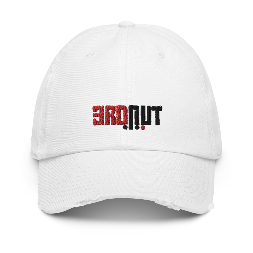 Distressed 3rdNut Tribe Baseball Cap - White - 3rdnut